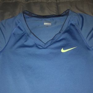 Nike | Tops | Nike Pro Long Sleeve Workout Shirt Light Blue | Poshmark